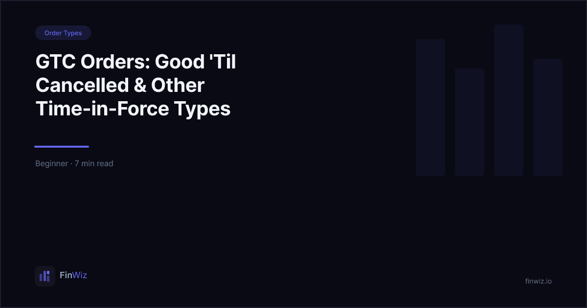 GTC Orders: Good 'Til Cancelled Explained | FinWiz